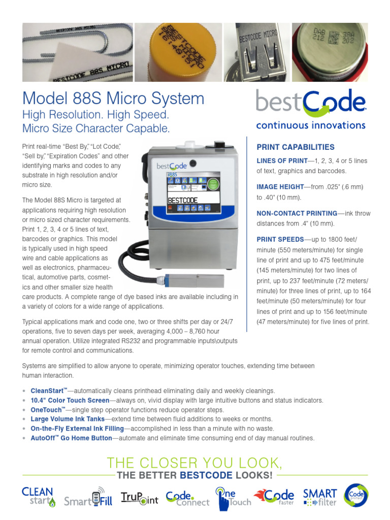Brochure Model 88S Micro | PDF | Image Resolution | Touchscreen