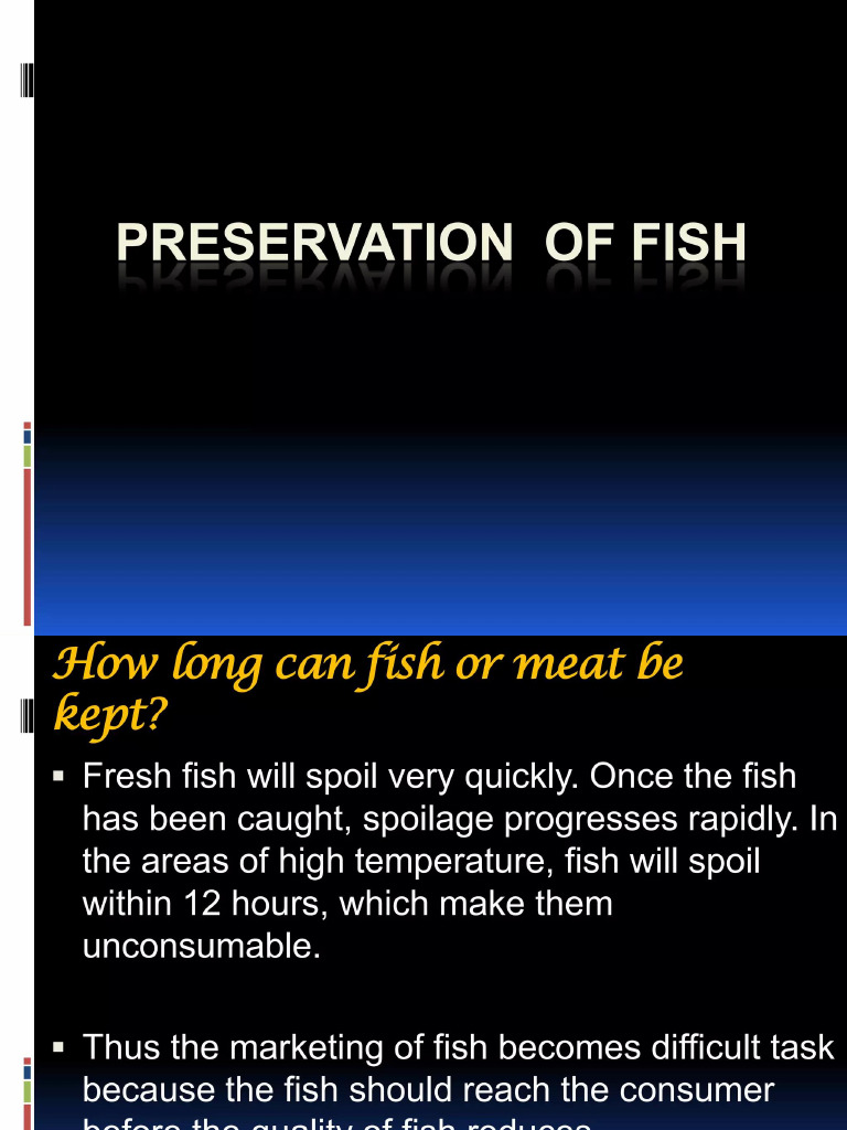 Preservation and Processing of Fish | PDF