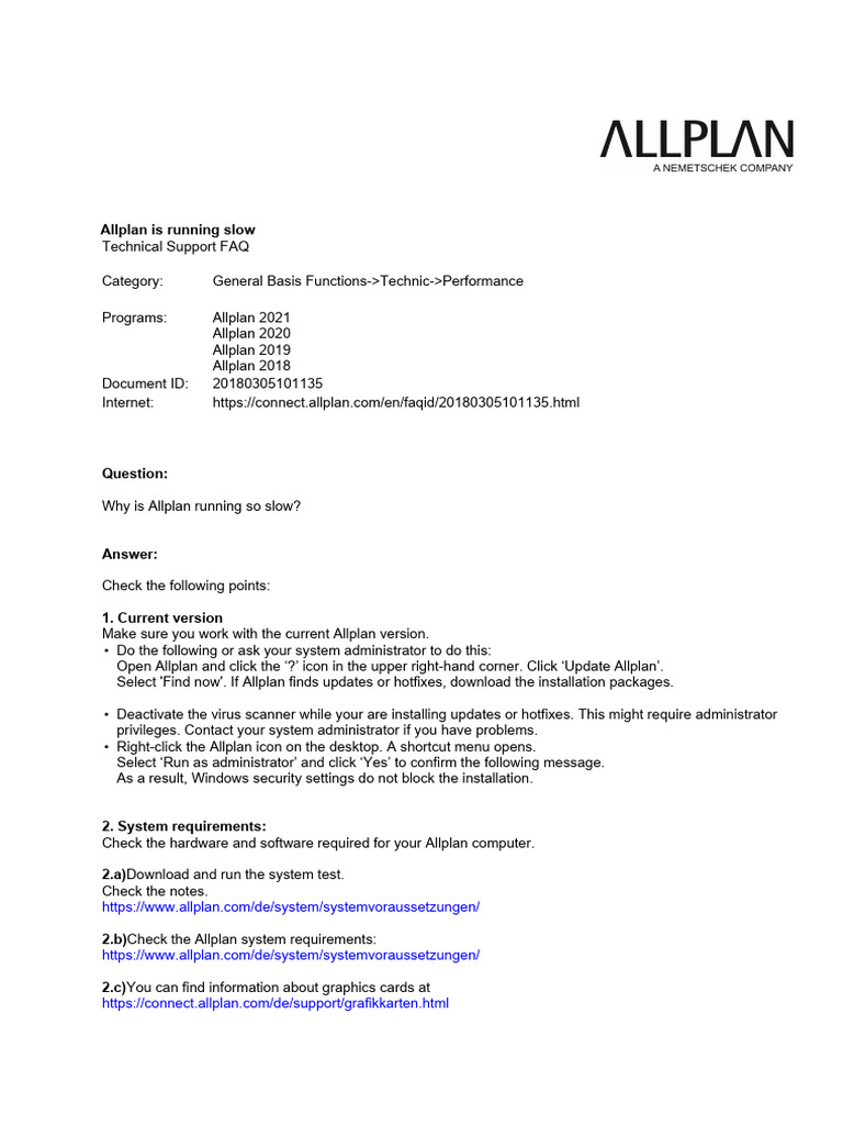 Allplan Performance Troubleshooting Guide | PDF | Icon (Computing) | Antivirus Software