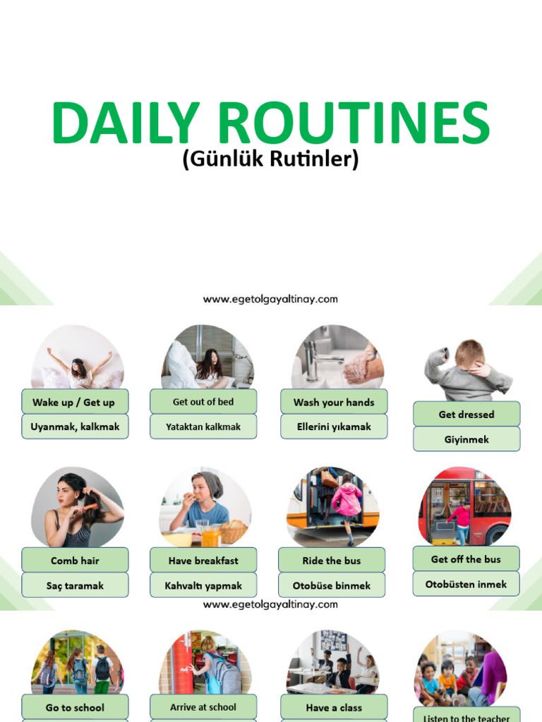 5.4 Unit 4 - My Daily Routine - Konu Anlatimi Sunumu (2023-24) - Ege ...