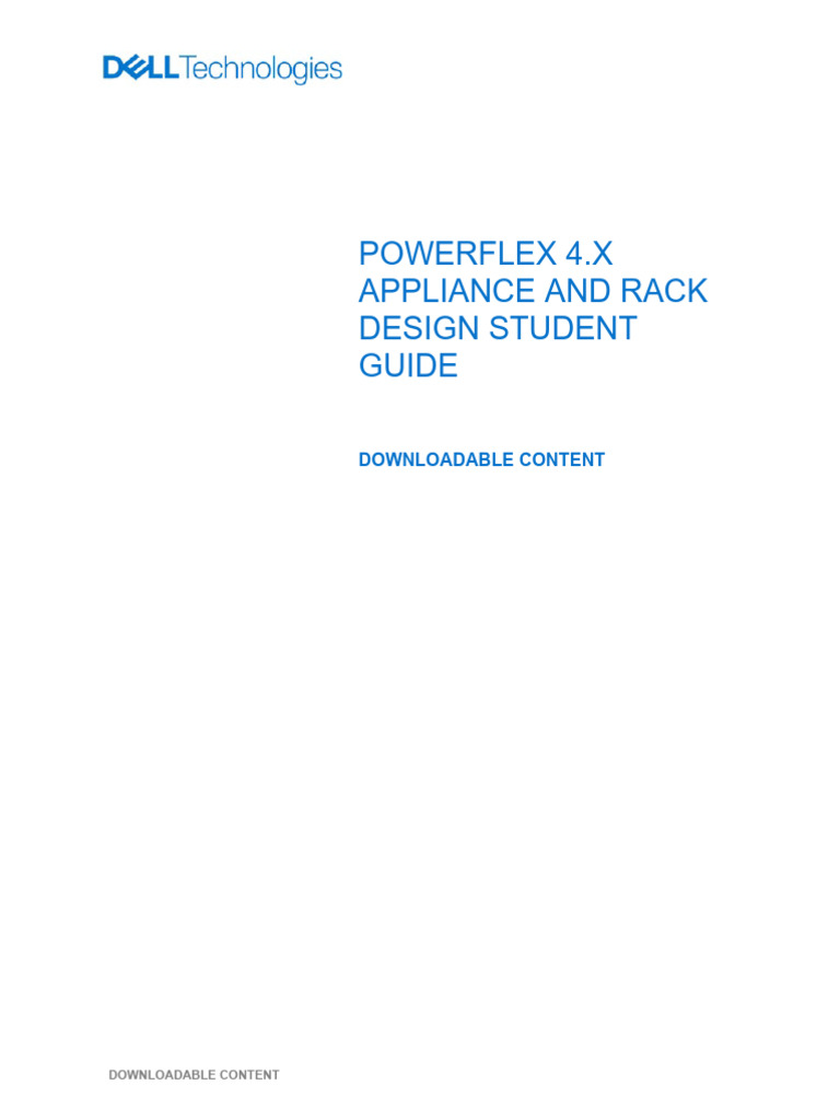 Powerflex 4.X Appliance and Rack Design Student Guide: Downloadable Content | PDF | Computer ...