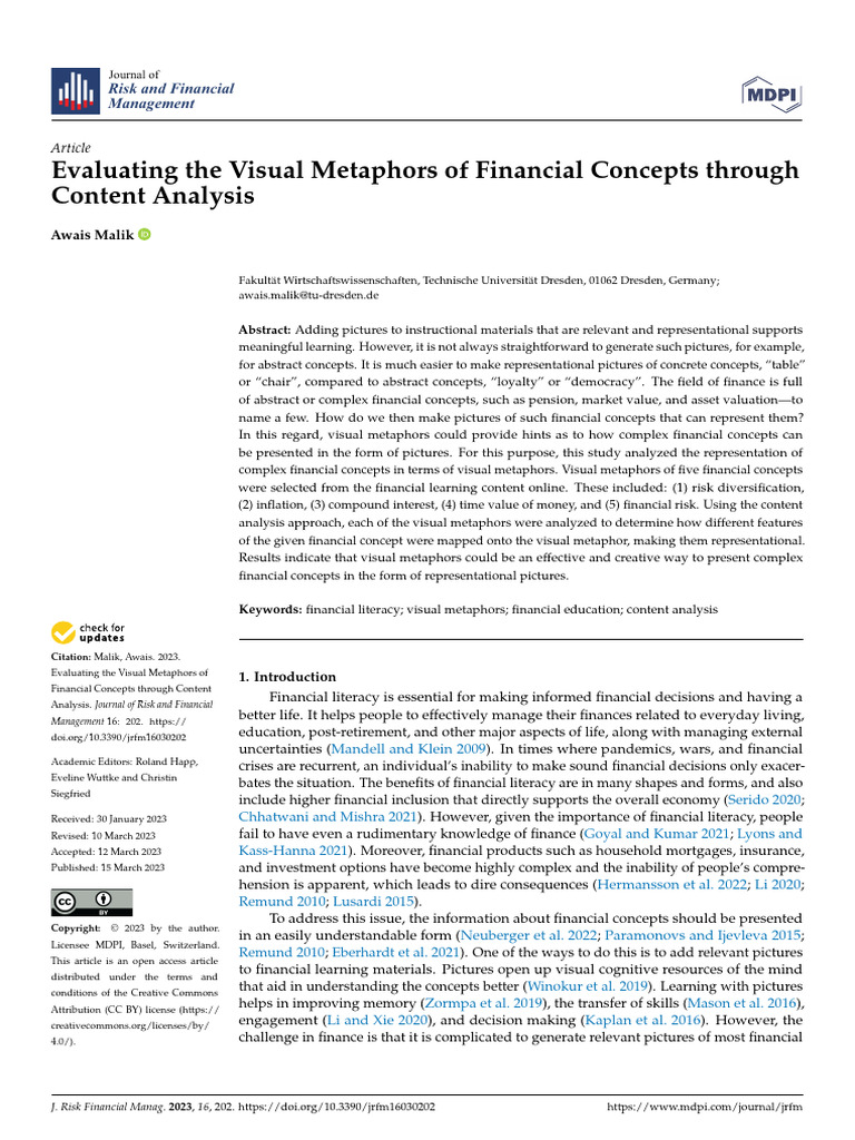 Evaluating The Visual Metaphors of Financial Concepts Through Content ...