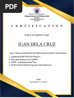 Ict Coordinator Esat Certification Template | PDF