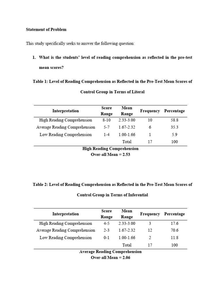 T Test | PDF | Reading Comprehension | Student's T Test