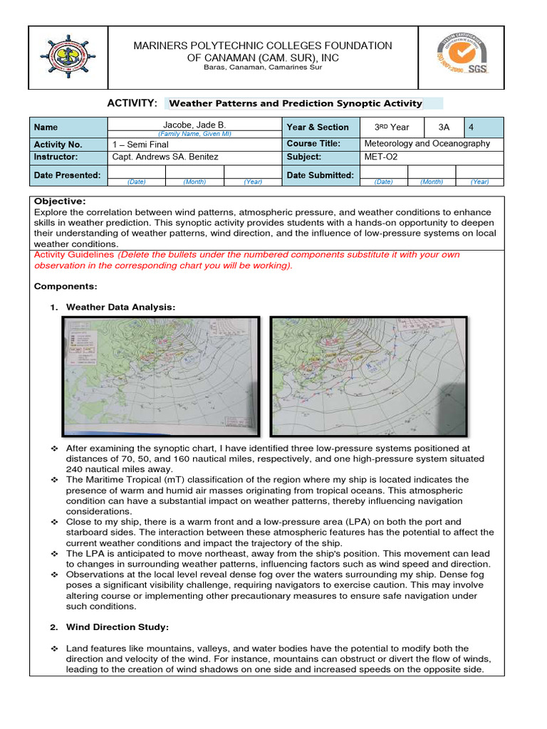 BSMT 3A4 - JACOBE, JADE B. - ACTIVITY - Semi Final | PDF | Wound | Precipitation
