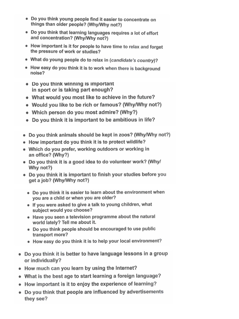 Fce-Cae Part 4 Speaking | PDF