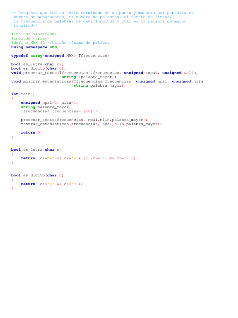 Ejercicio Programacion | PDF | Paradigmas de programación | C