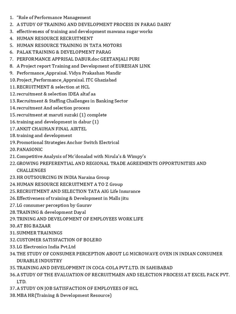 HR List | Download Free PDF | Human Resources | Private Sector