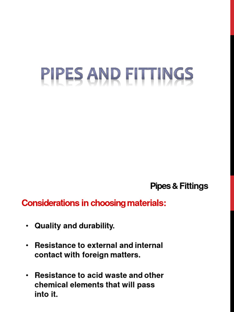 Discussion 4 - Pipe Fittings | PDF | Pipe (Fluid Conveyance) | Building ...