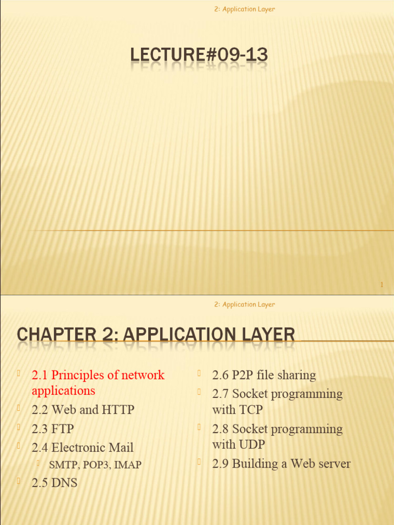 Lecture 09 13 Application Layer Computer Networks Part 2 Pdf