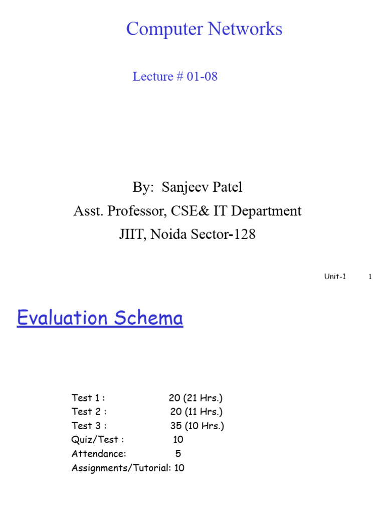 Lecture#01-08 Introduction To Computer Networks (Computer Networks Part-1) | PDF | Computer ...