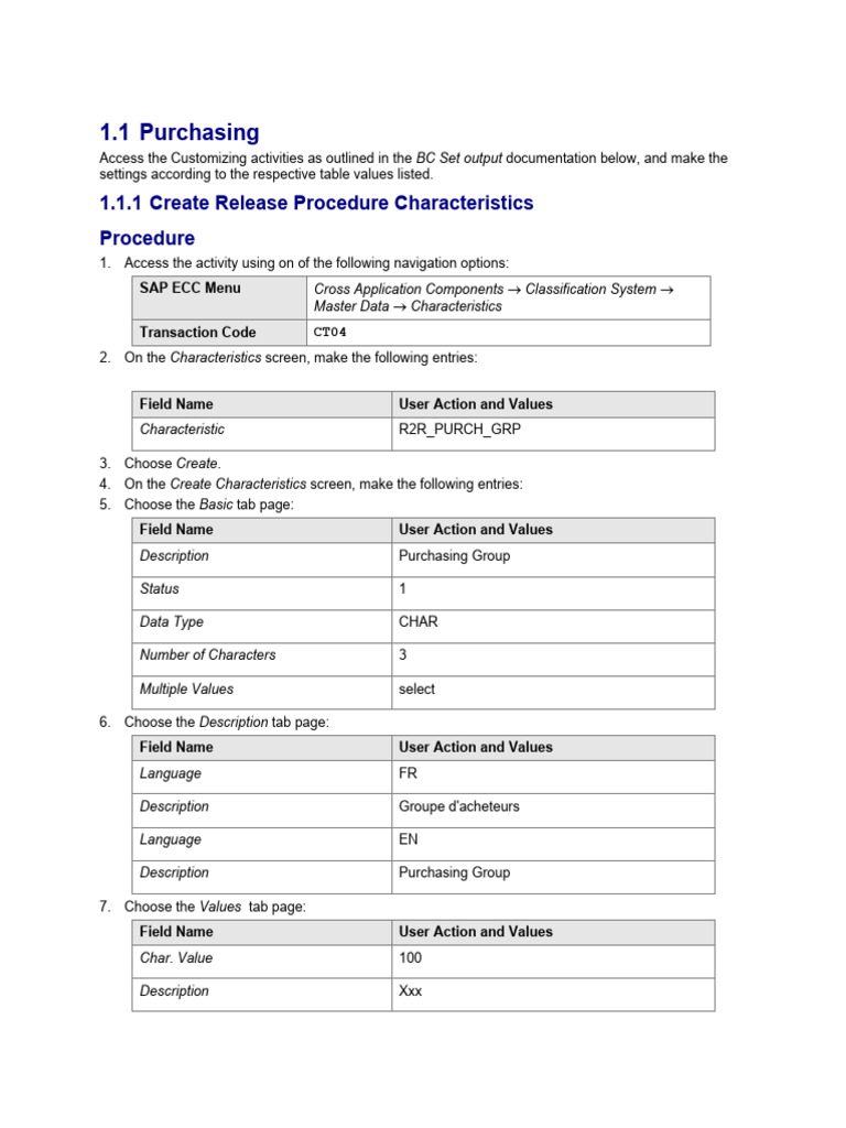 Release Strategy Procedure For Purchase Order | PDF | Menu (Computing) | Computing