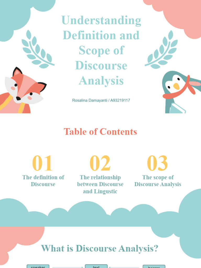 Discourse Analysis Group 1 | PDF | Discourse | Context (Language Use)