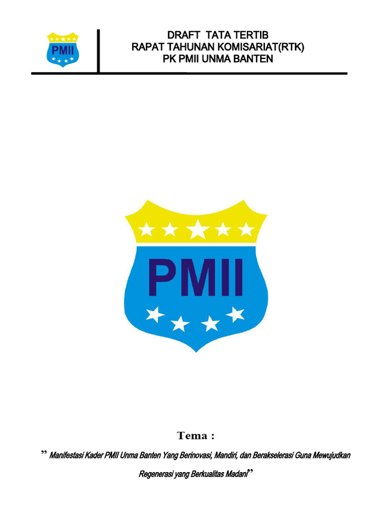 Drap Sidang RTK PK Pmii Unma 2024 | PDF