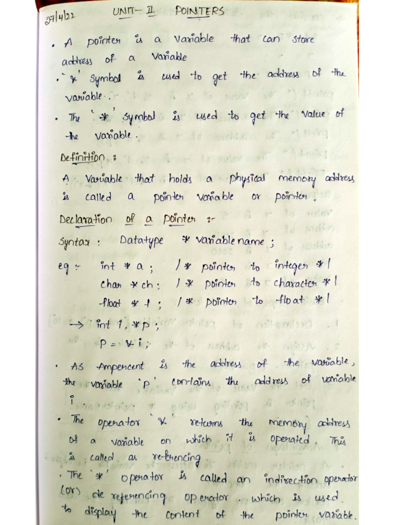Ii - Unit (Pps-Ii) (H-Notes) (I-Y) | PDF