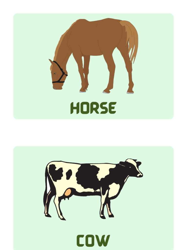Farm Animals Flashcards | PDF