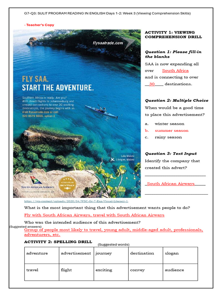 Reading English Visual-text | PDF | Advertising | Brand