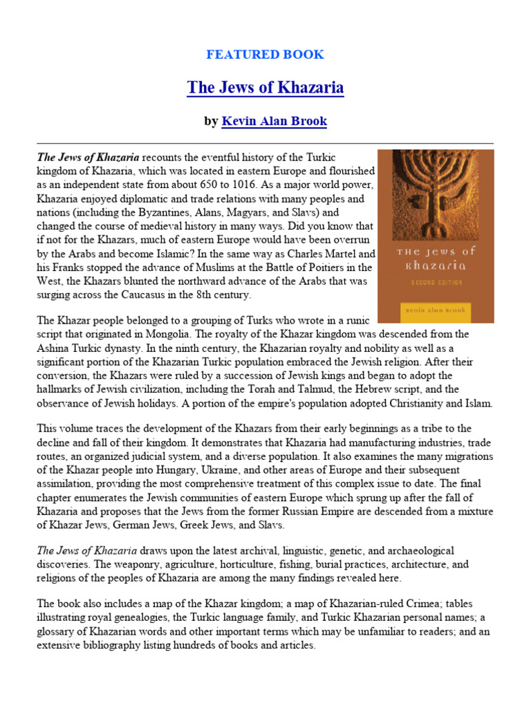 History of the Khazar Jewish Kingdom | PDF | Ashkenazi Jews | Jews