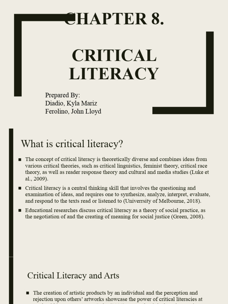 Understanding Critical Literacy Concepts | PDF | Literacy | Credibility