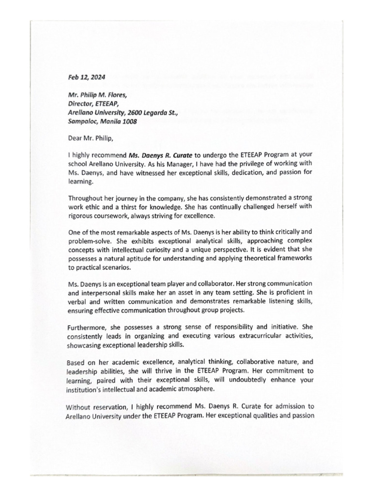 ETEEAP Recommendation | PDF