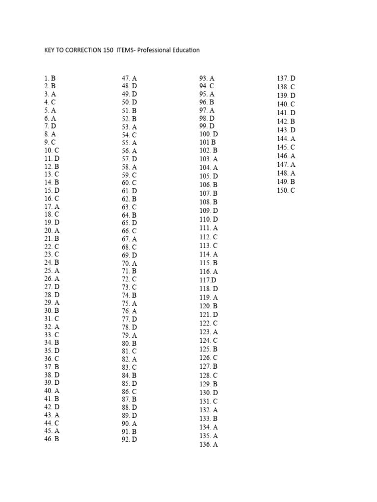 Answer Key for 150 Items | PDF | Chess Theory | Chess