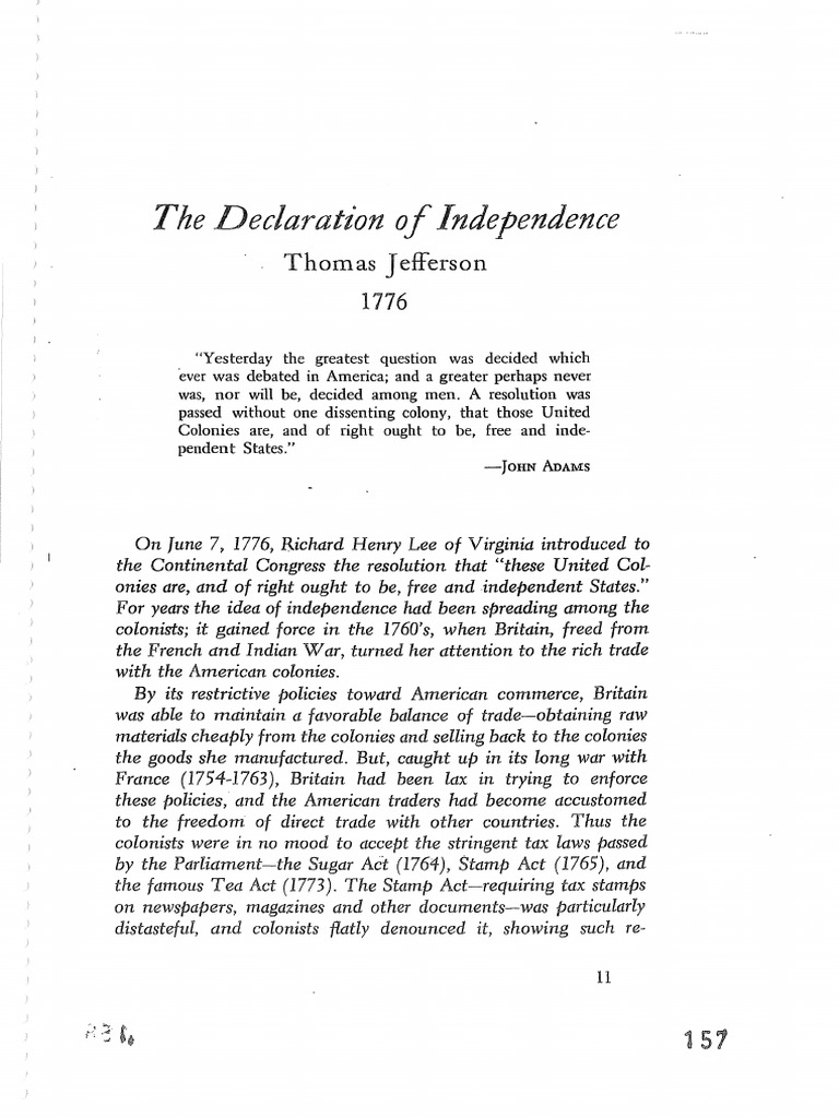 The Book of Great American Documents - The Declaration of Independance ...