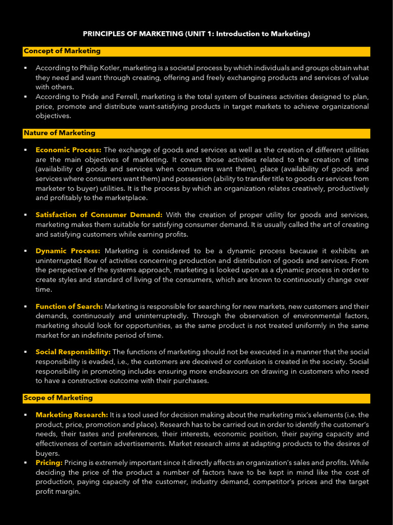 1.1 (Introduction To Marketing) | PDF | Marketing | Brand