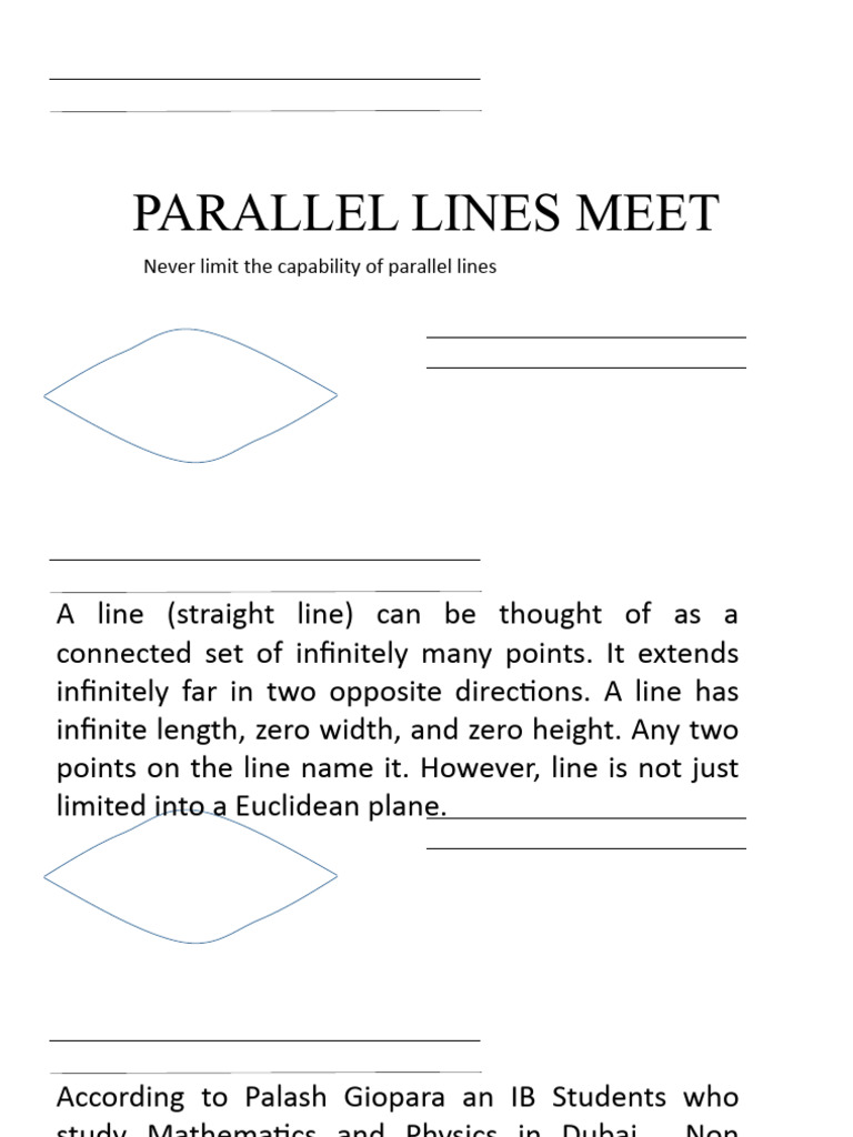 Parallel Lines Meet | PDF | Euclidean Space | Line (Geometry)