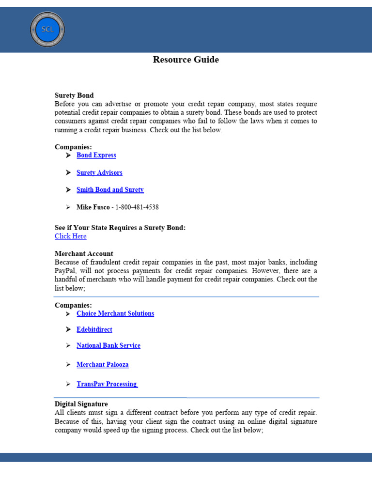 Resource Guide | PDF | Credit | Finance & Money Management