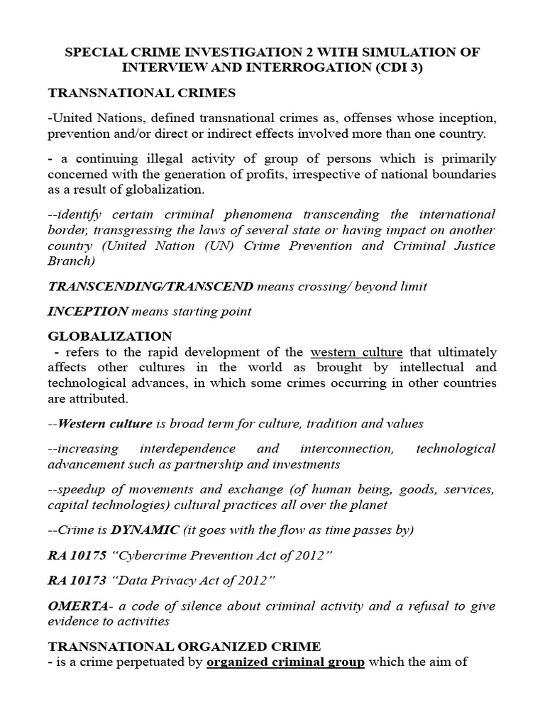 Cdi - Special Crime Investigation 2 With Simulation of Interview and ...