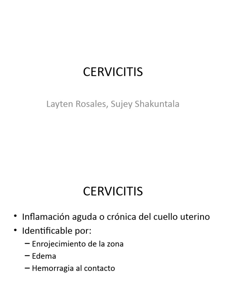 Cervicitis: Síntomas y Causas | PDF | Anatomía | Ciencias de la Salud
