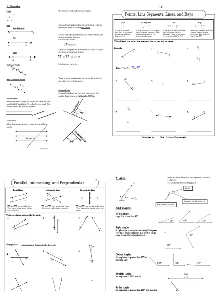 Geometry | PDF | Line (Geometry) | Perpendicular