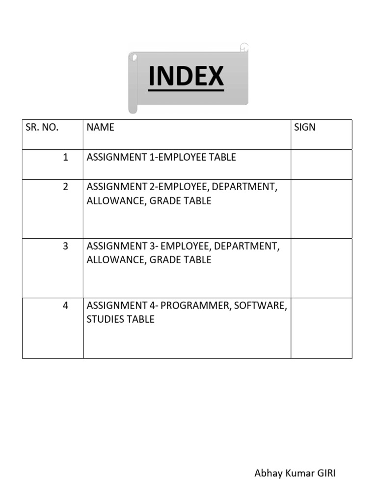 Database Practical File Pdf Salary Programmer