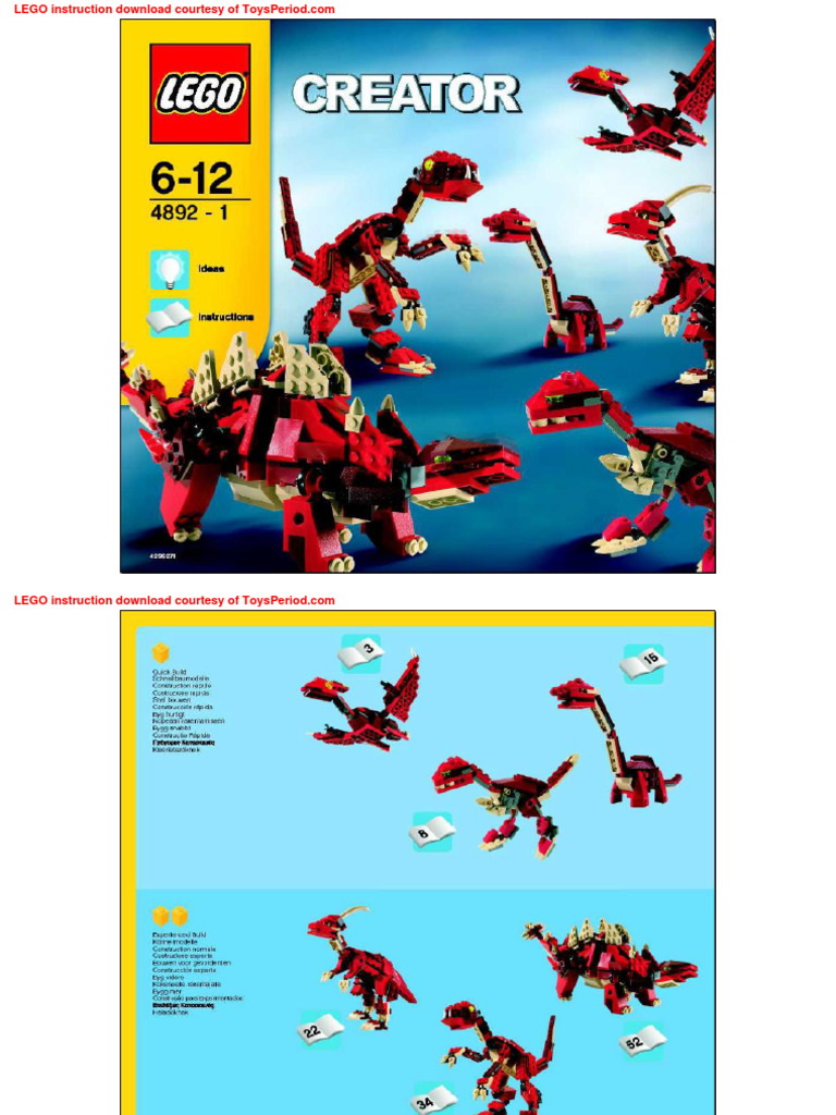 Lego Prehistoric Power Instruction | PDF
