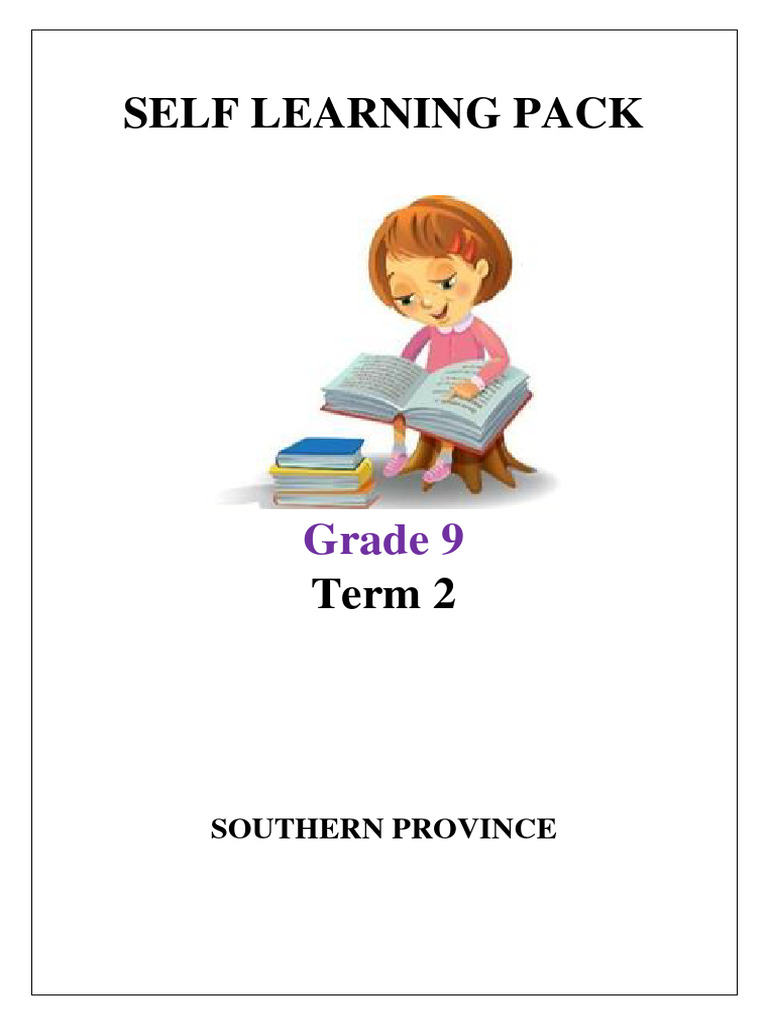 Grade 9 Term 2 Self Learning Pack | PDF | Verb | Adjective