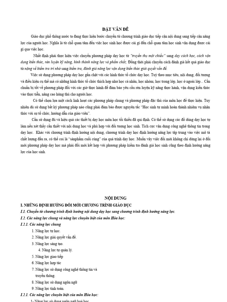 Chuyen de To Hoa1 - 1 | PDF