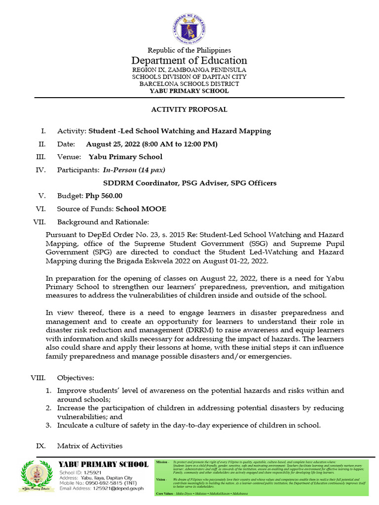 Student-Led Hazard Mapping Proposal | PDF | Emergency Management