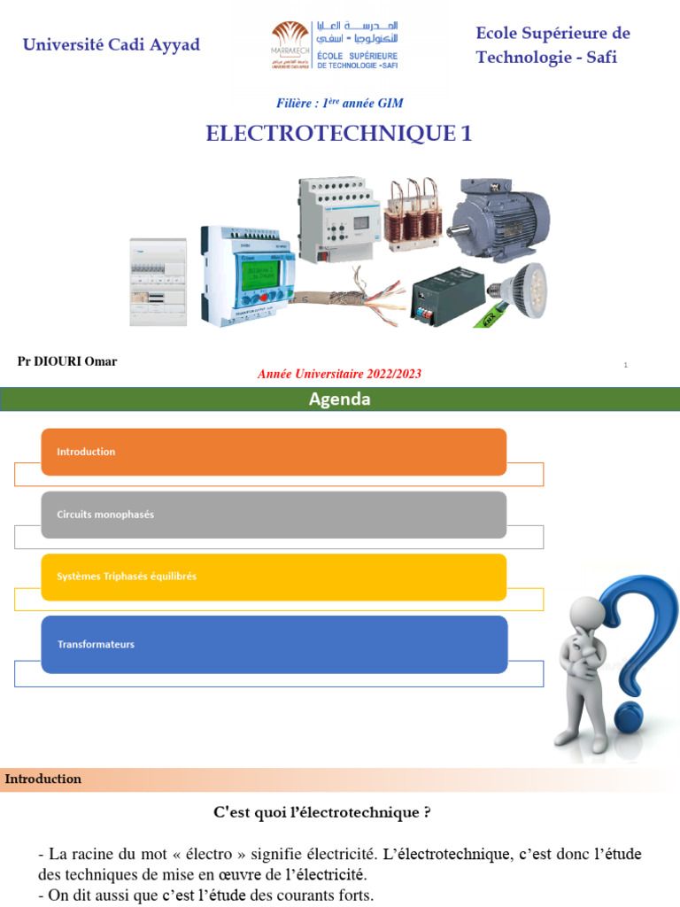 Electrotechnique Cours 1 | PDF | Impédance (électricité) | Courant alternatif