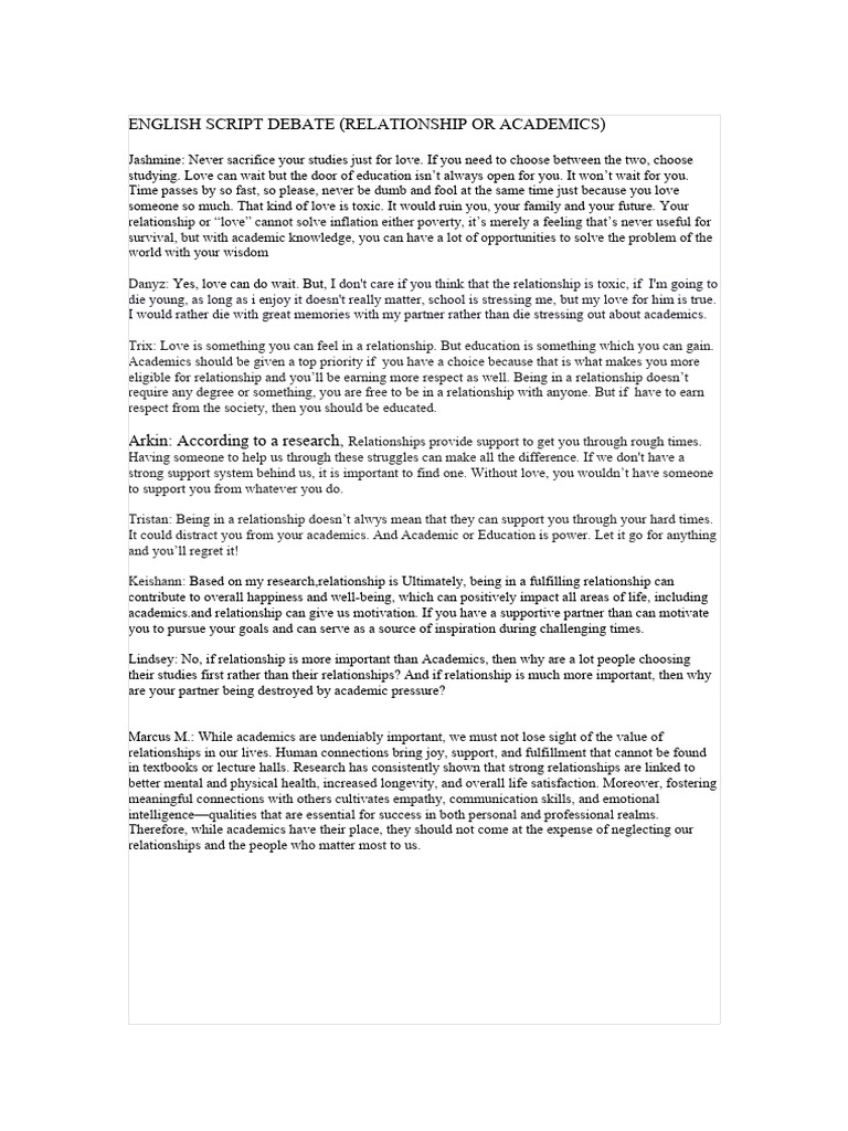 English Script Debate | PDF | Happiness | Well Being
