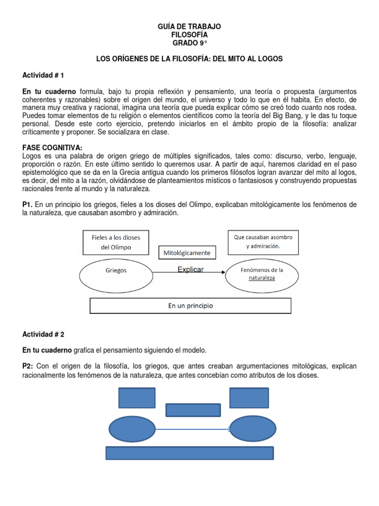 Del Mito Al Logos Pdf Conocimiento Logos
