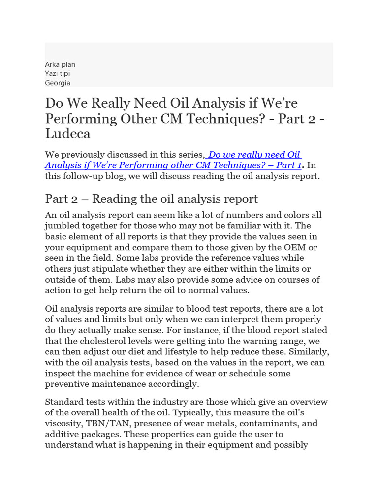 2-Do We Really Need Oil Analysis If We're Performing Other CM ...