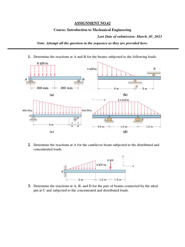 Assignment 2 | PDF | Bending | Beam (Structure)