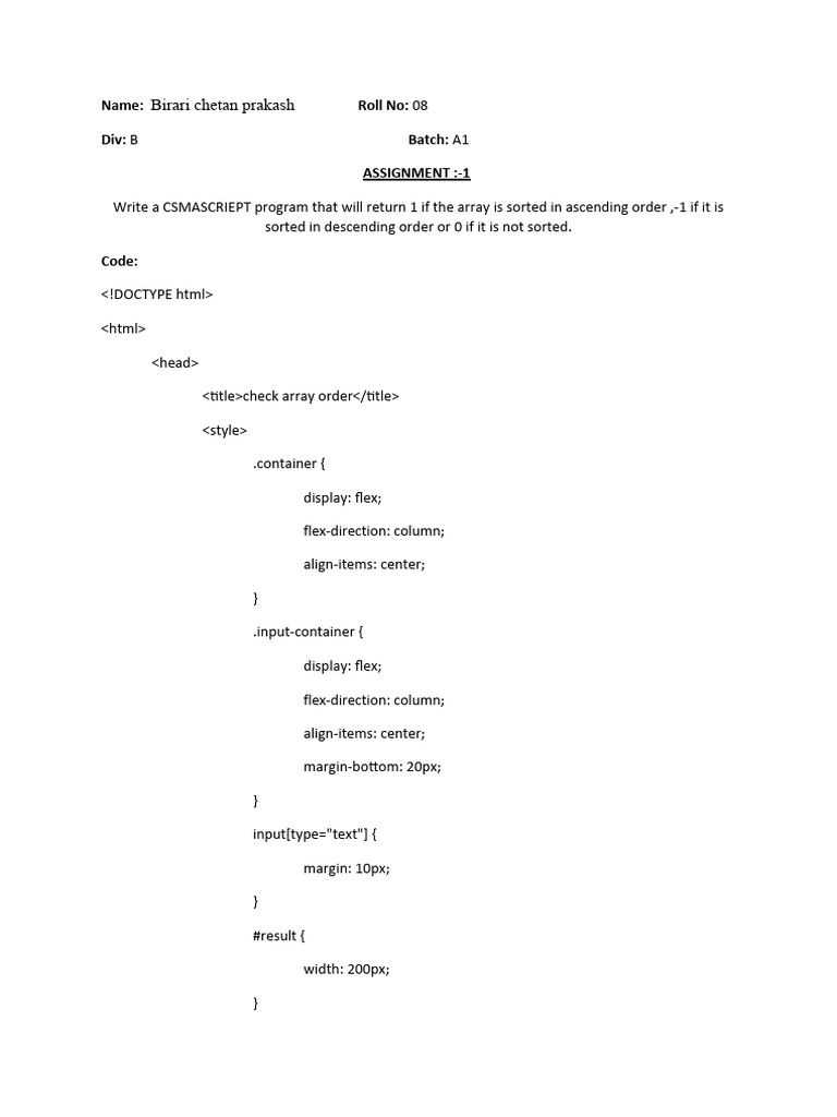 Assignment 1 | PDF | Computing | Computer Programming