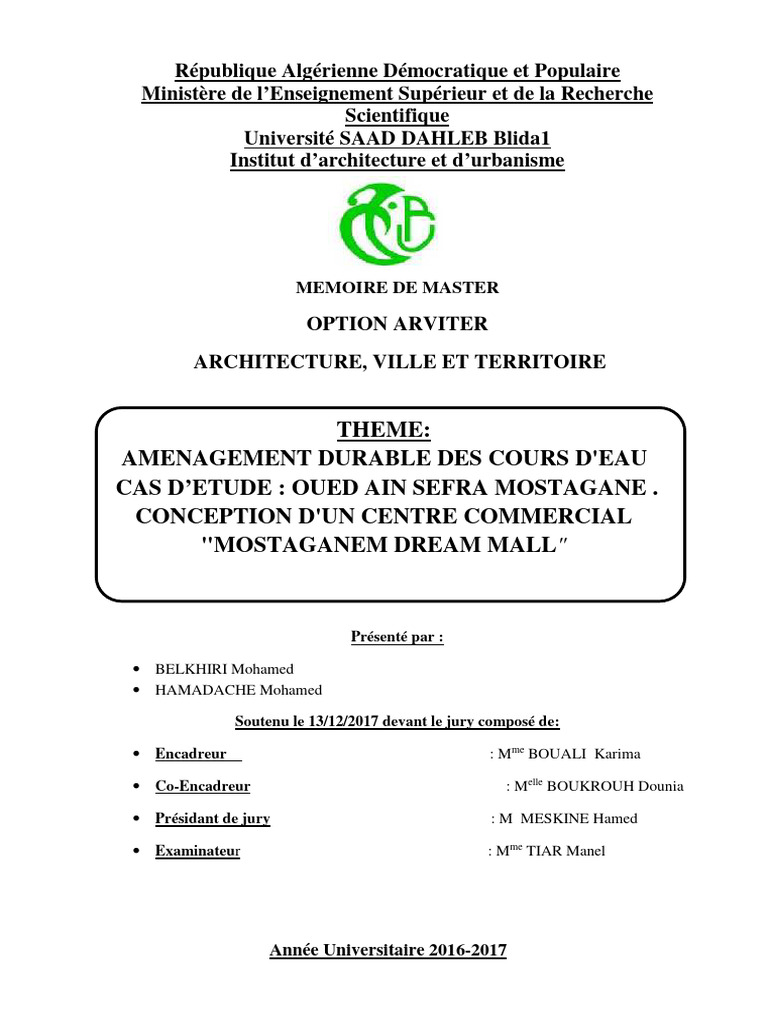 Amenagement Durable D'oued | PDF | Environnement naturel | Paysage