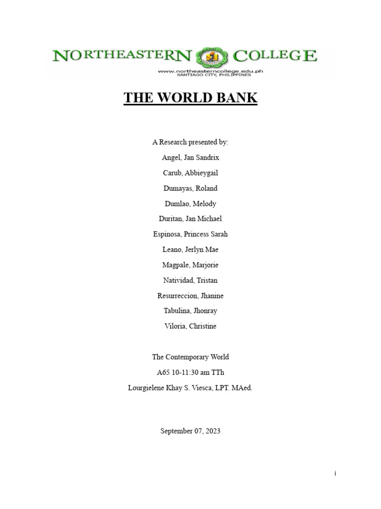 World Bank Group 1 | PDF | International Development Association ...