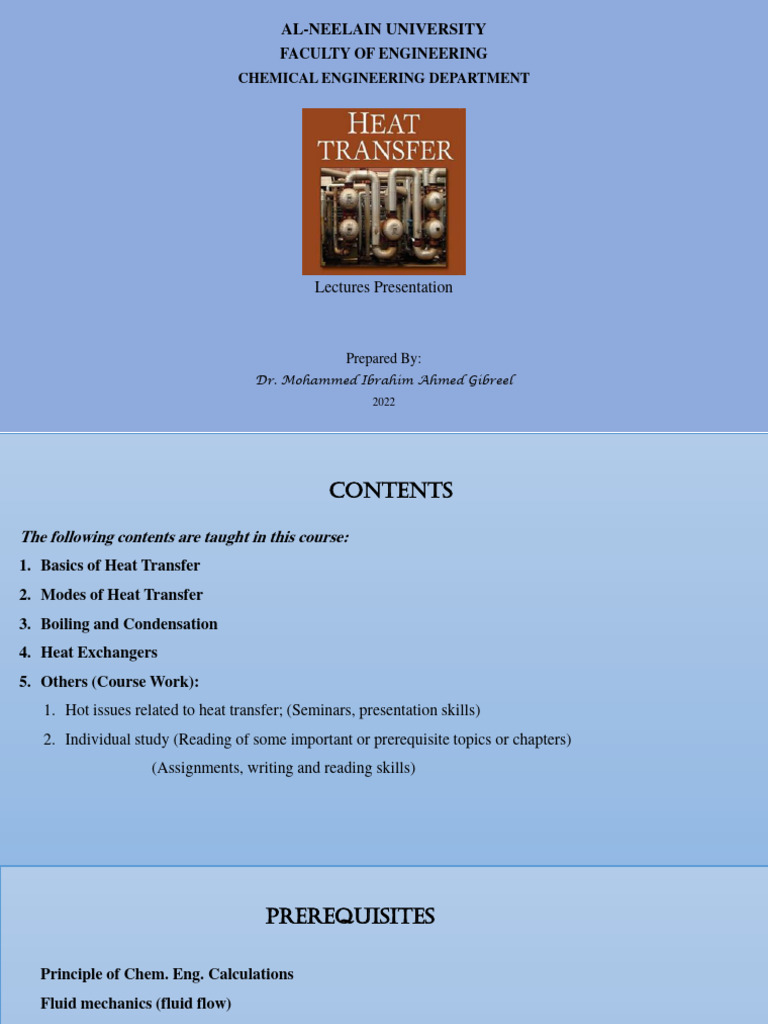 Lecture 0 | PDF | Heat | Heat Transfer