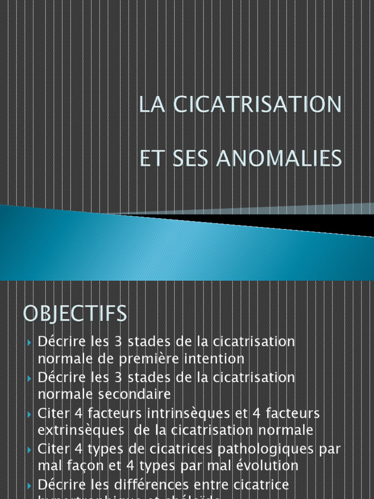 Phases et types de cicatrisation | PDF | Cicatrice | Inflammation