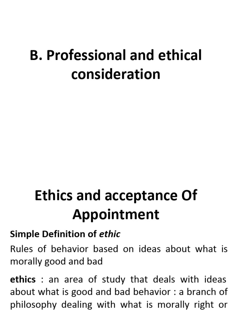 B. Professional and Ethical Consideration | PDF | Audit | Confidentiality