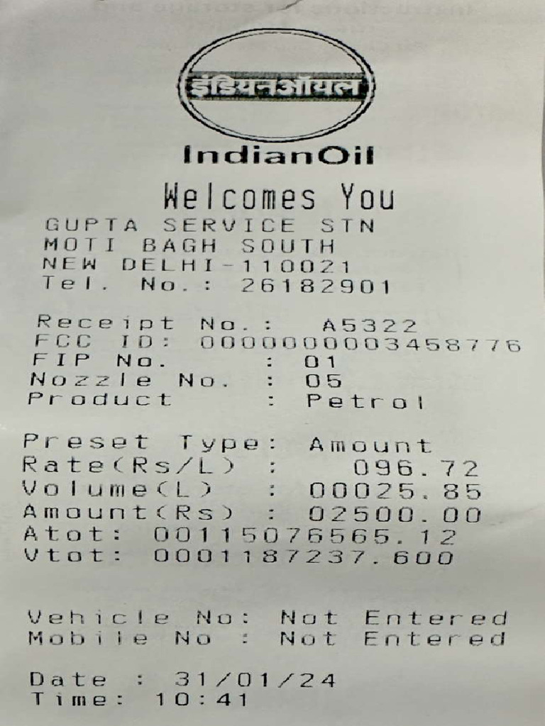 Petrol Bill | PDF