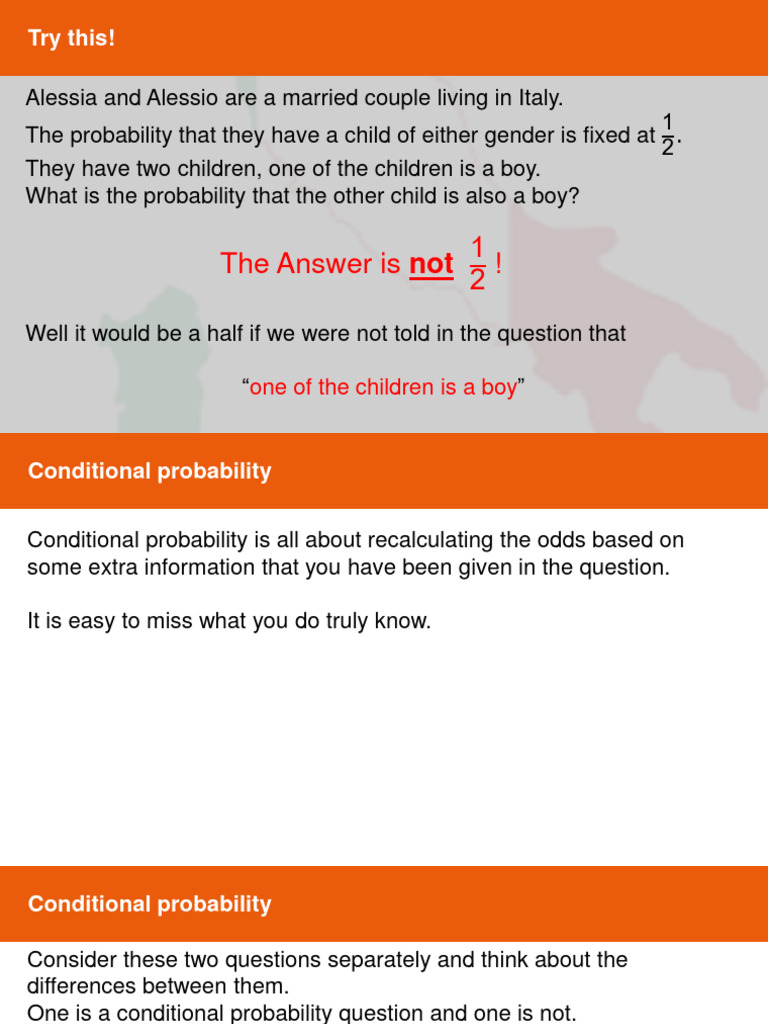0580 Probability Lesson4 Conditionalprobability v1 | PDF